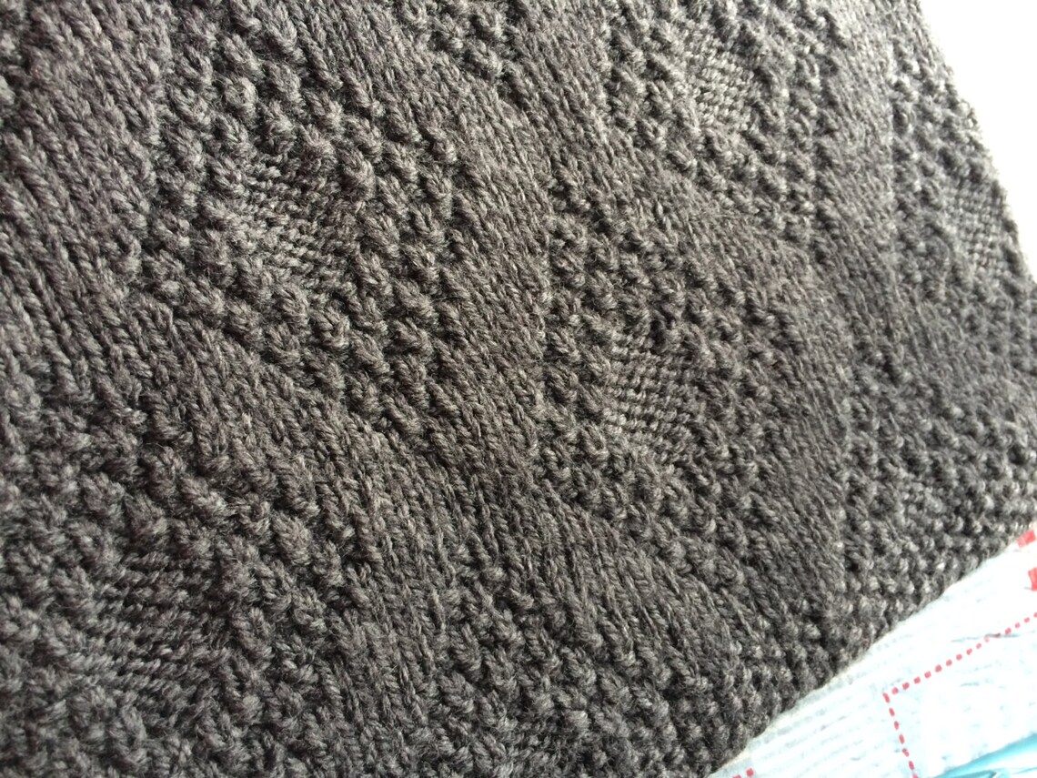 Knitting Pattern, Double Diamond Baby Blanket , PDF, Instant Download ...