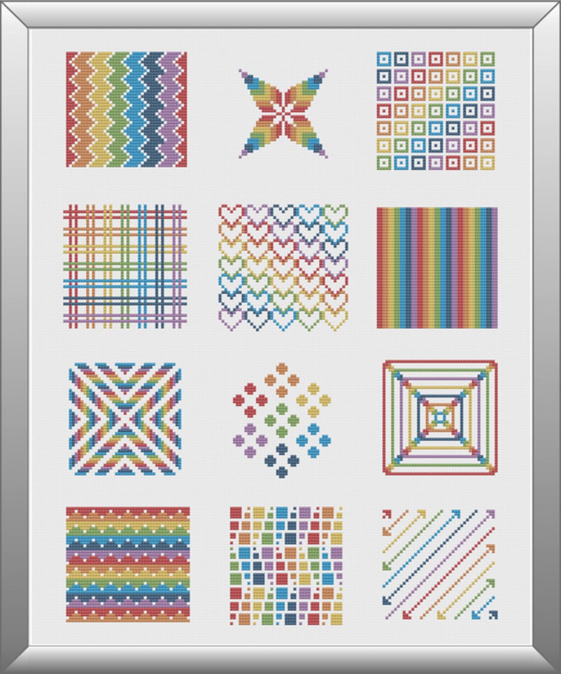 Patch Work Cross Stitch 2, Pattern, PDF, Instant Download, DMC - Etsy