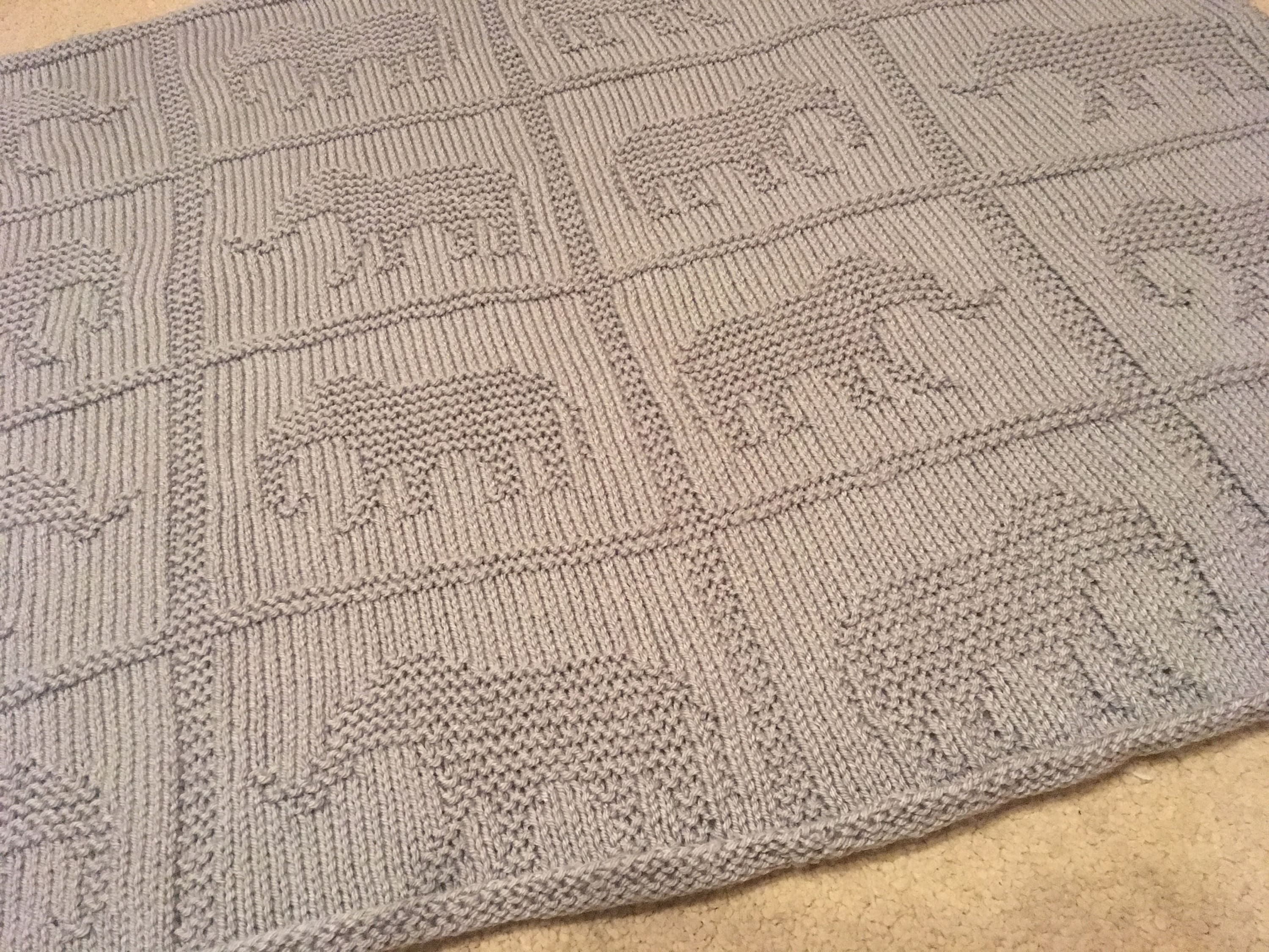 Knitting Pattern Elephant Patch Blanket Instant Download | Etsy