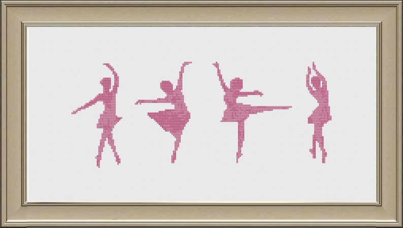 Four Ballet Dancers Cross Stitch Pattern, PDF, Instant Download - Etsy UK