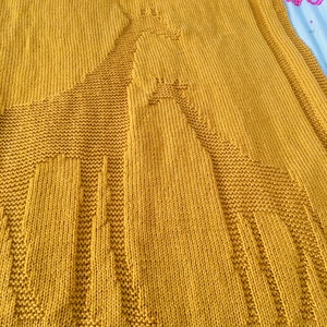 Giraffe Blanket, Knitting Pattern, PDF, Instant Download, Baby Blanket ...