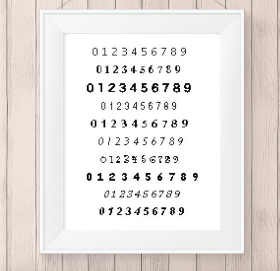 Number Cross Stitch Patterns, 10 Fonts, PDF, DMC Threads - Etsy