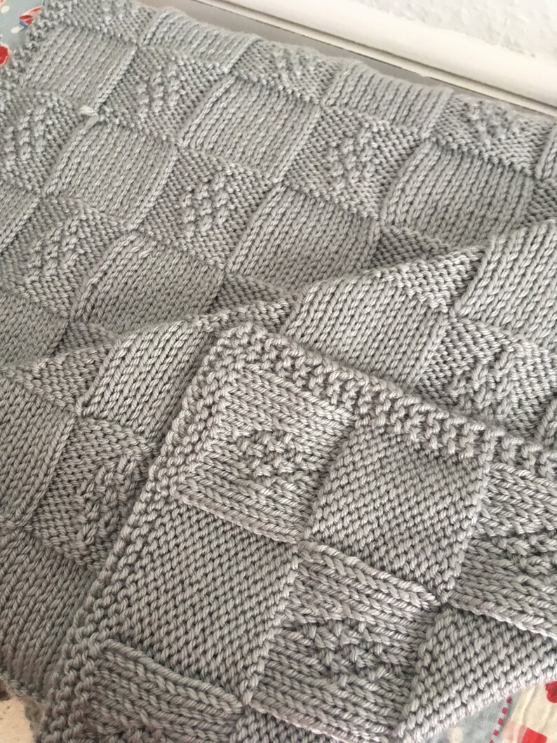 Knitting Pattern, Diamond Basket Weave, Baby Blanket, Nursery, Throw ...