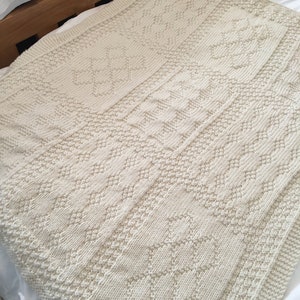 Knitting Pattern, Panel Blanket, PDF, Instant Download, Baby Blanket ...