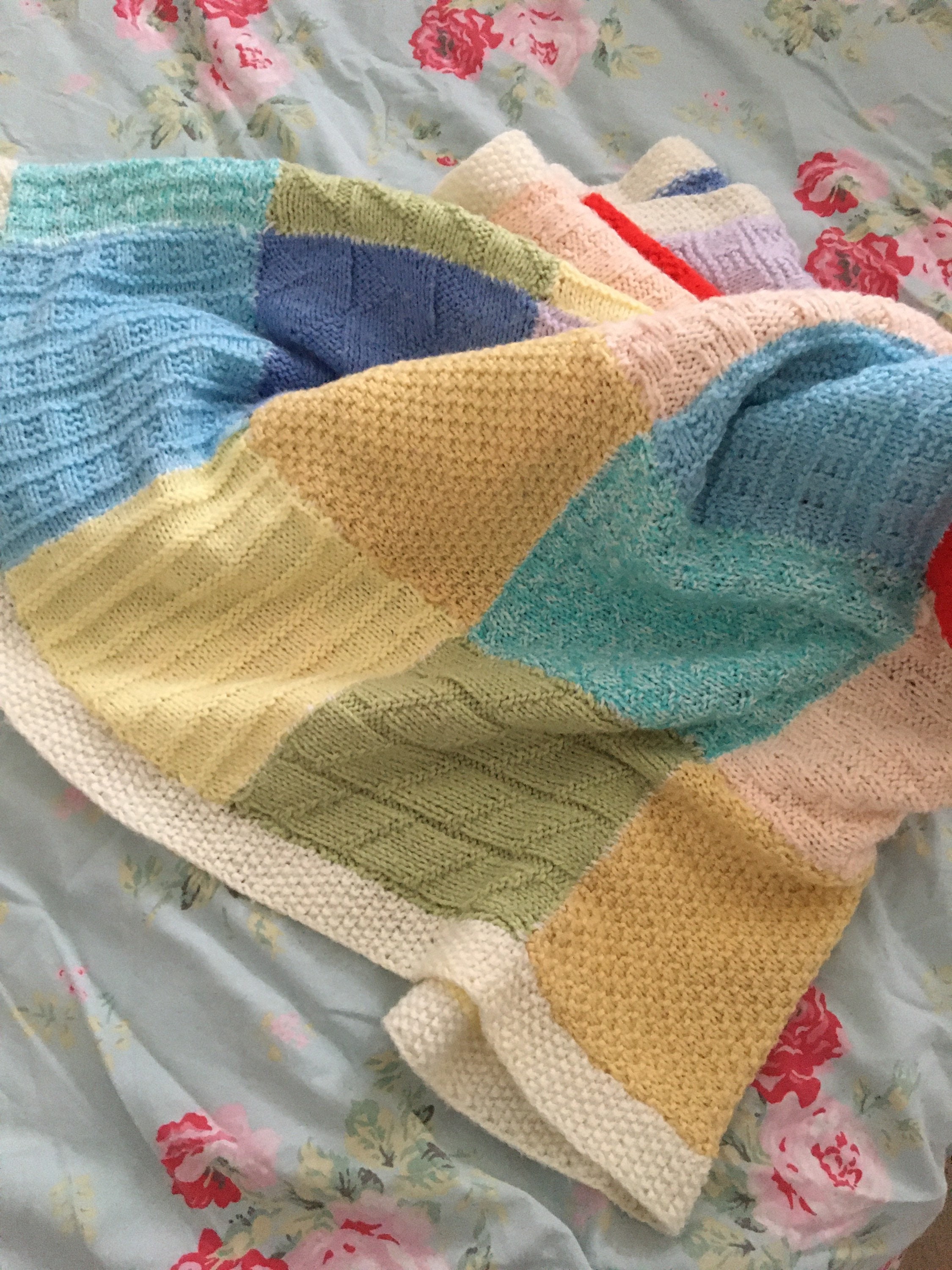 Patchwork Baby Blanket Knitting Pattern Quinn Blanket, A Free Crochet