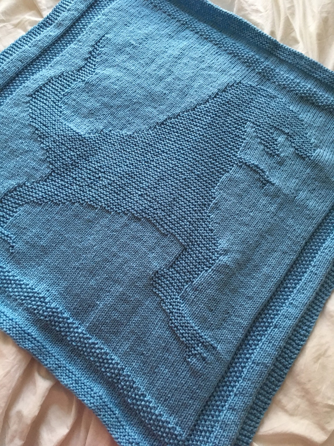 Knitting Pattern Dinosaur Baby Blanket PDF Instant Download | Etsy