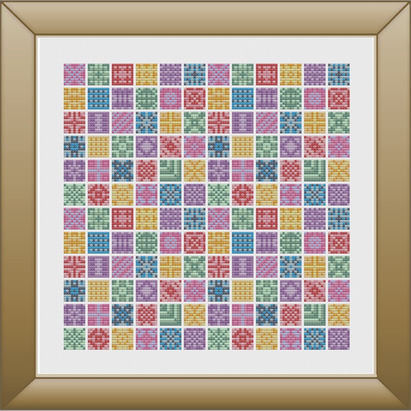 Mini Patches Cross Stitch Pattern DMC Threads Instant - Etsy