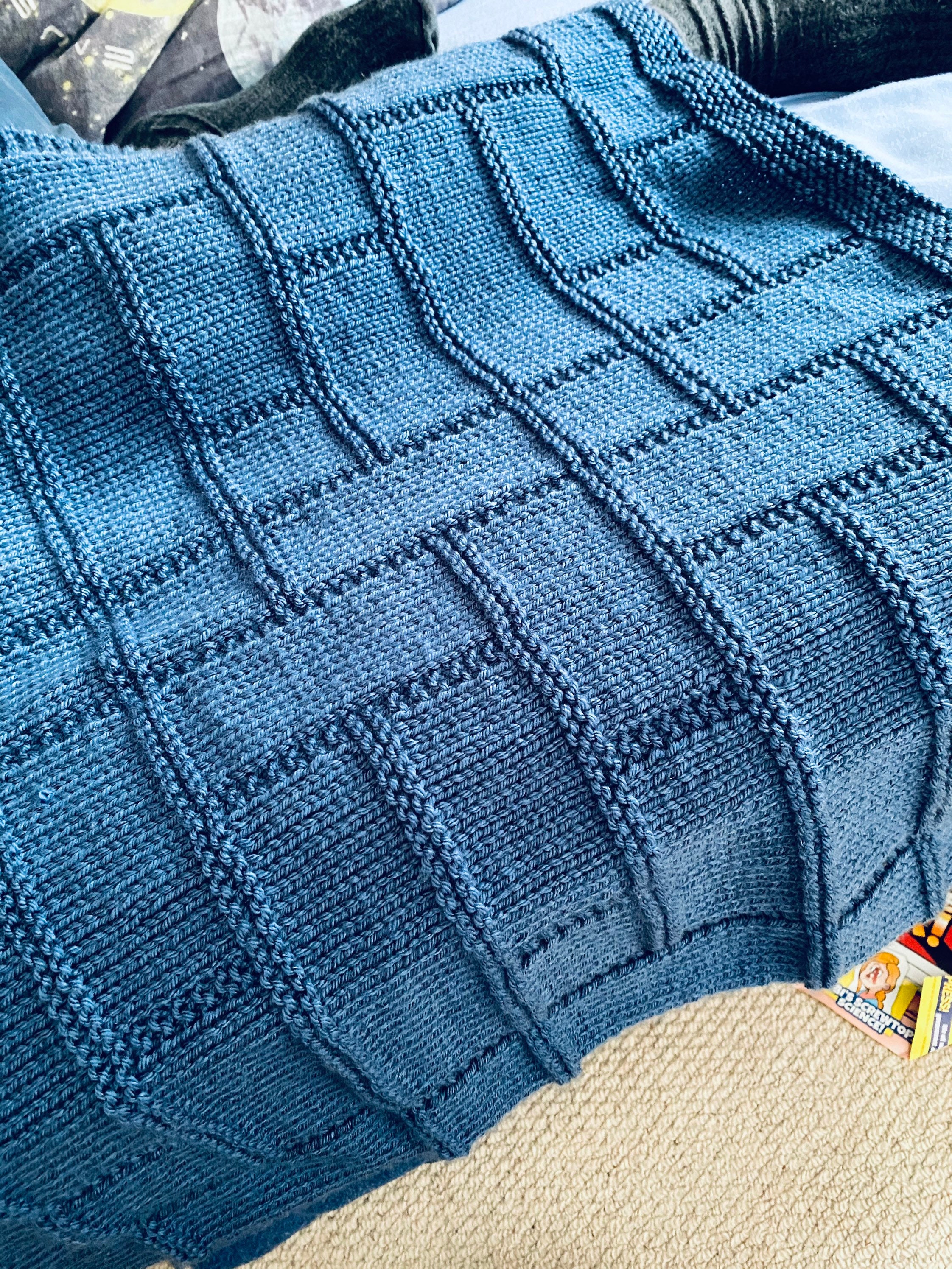 Knitting Pattern Mixed Block Blanket Pdf Instant Download - Etsy