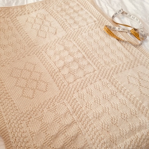 Knitting Pattern, Panel Blanket, PDF, Instant Download, Baby Blanket ...