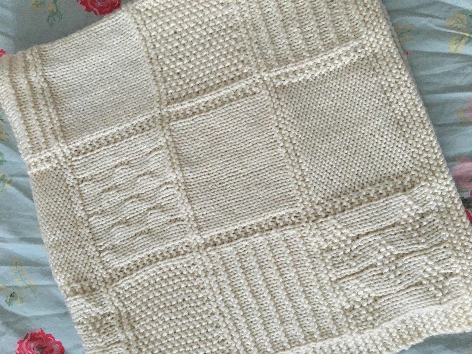Knitting Pattern, One Piece Patch Blanket, PDF, Instant Download, Baby ...