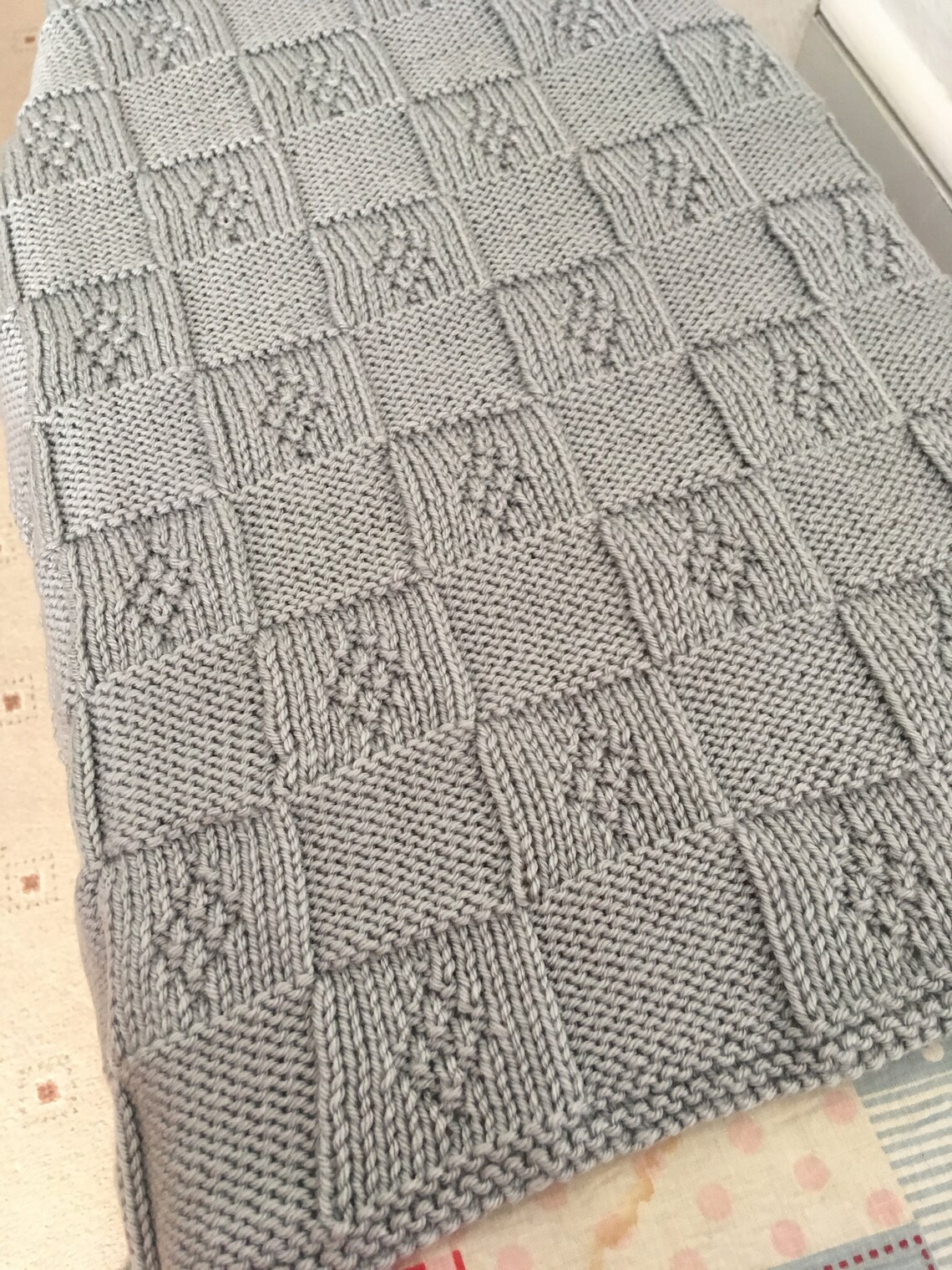 Knitting Pattern, Diamond Basket Weave, Baby Blanket, Nursery, Throw ...