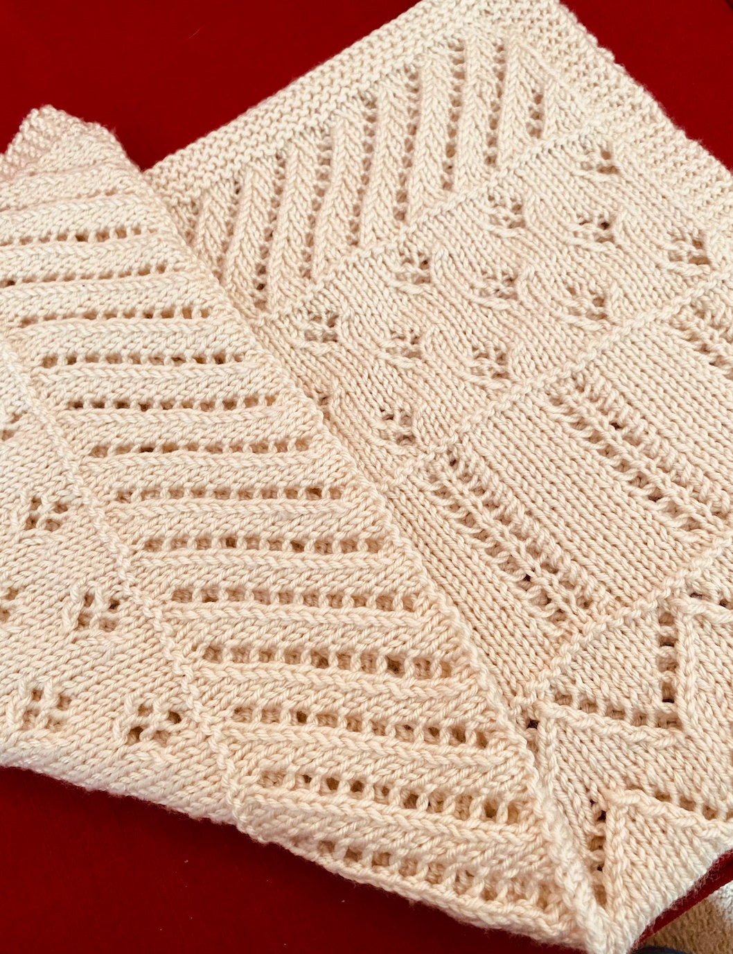 Knitting Pattern Layered Lace Blanket Throw Afghan Lace | Etsy