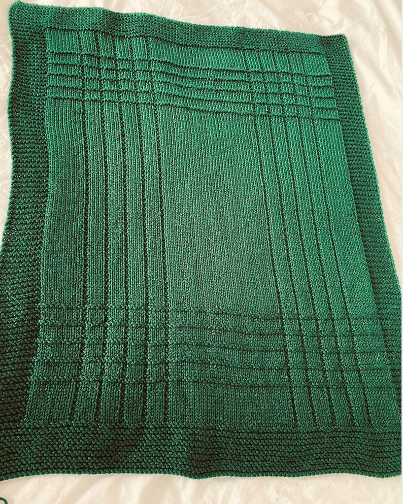 Knitting Pattern Crossed Corner Blanket PDF Instant - Etsy