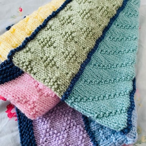 Knitting Pattern, Colourful Sample Blanket - Etsy