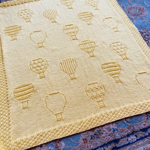 Knitting Pattern, Textured Hot Air Balloons Blanket, Instant Download ...