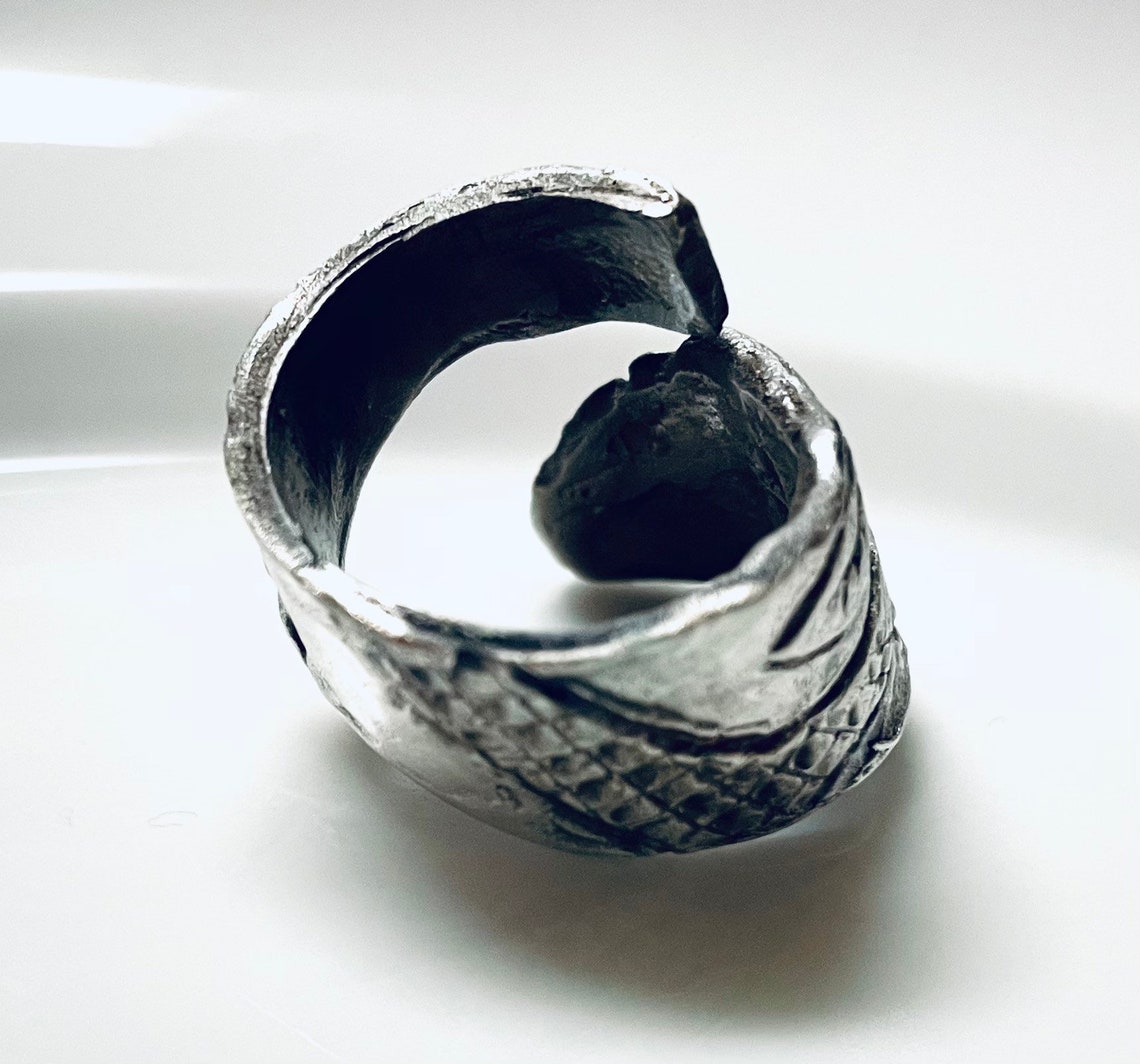 Floral Snake Spoon Ring - Etsy