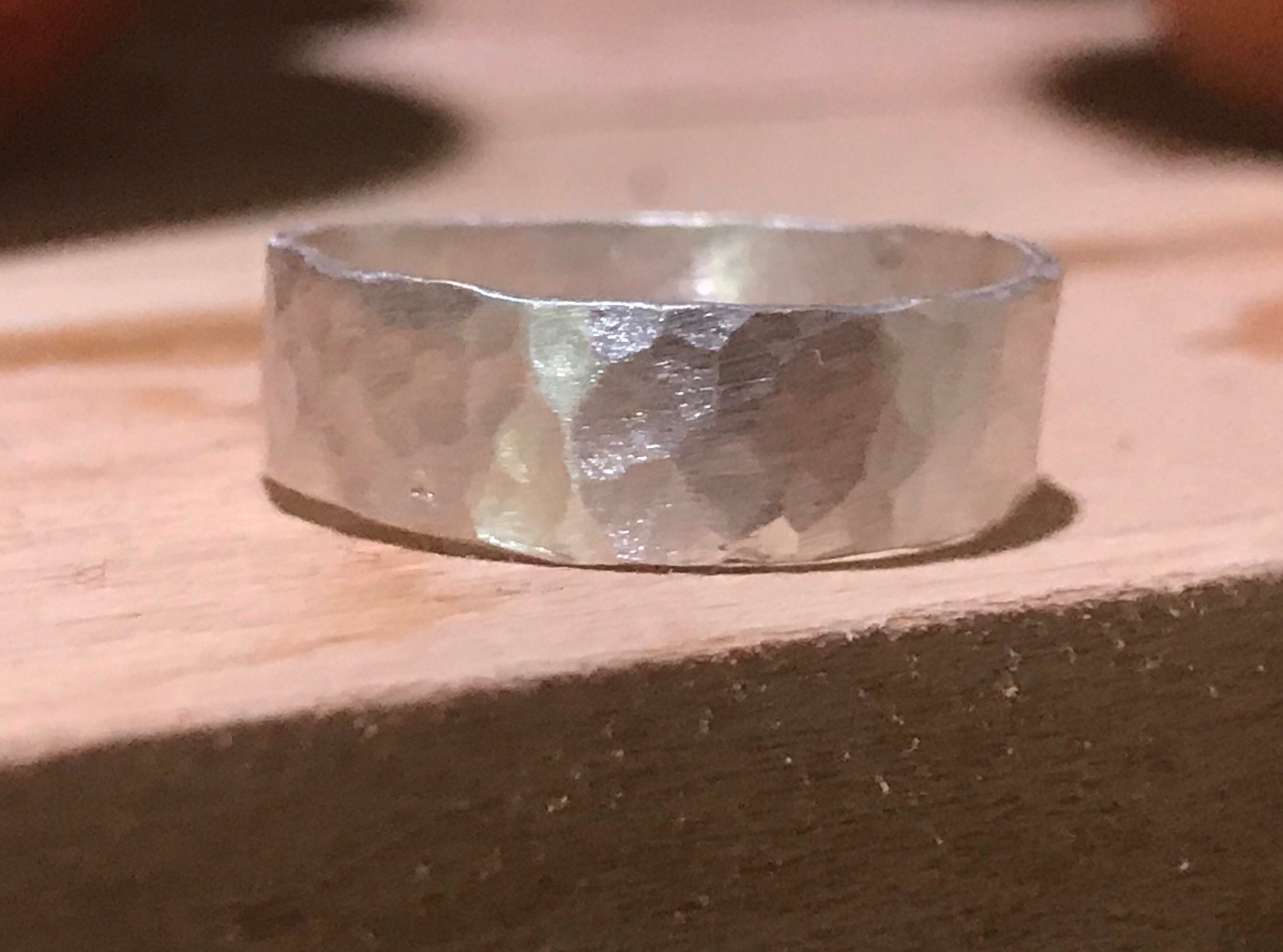 Sterling Silver Textured Ring - Etsy