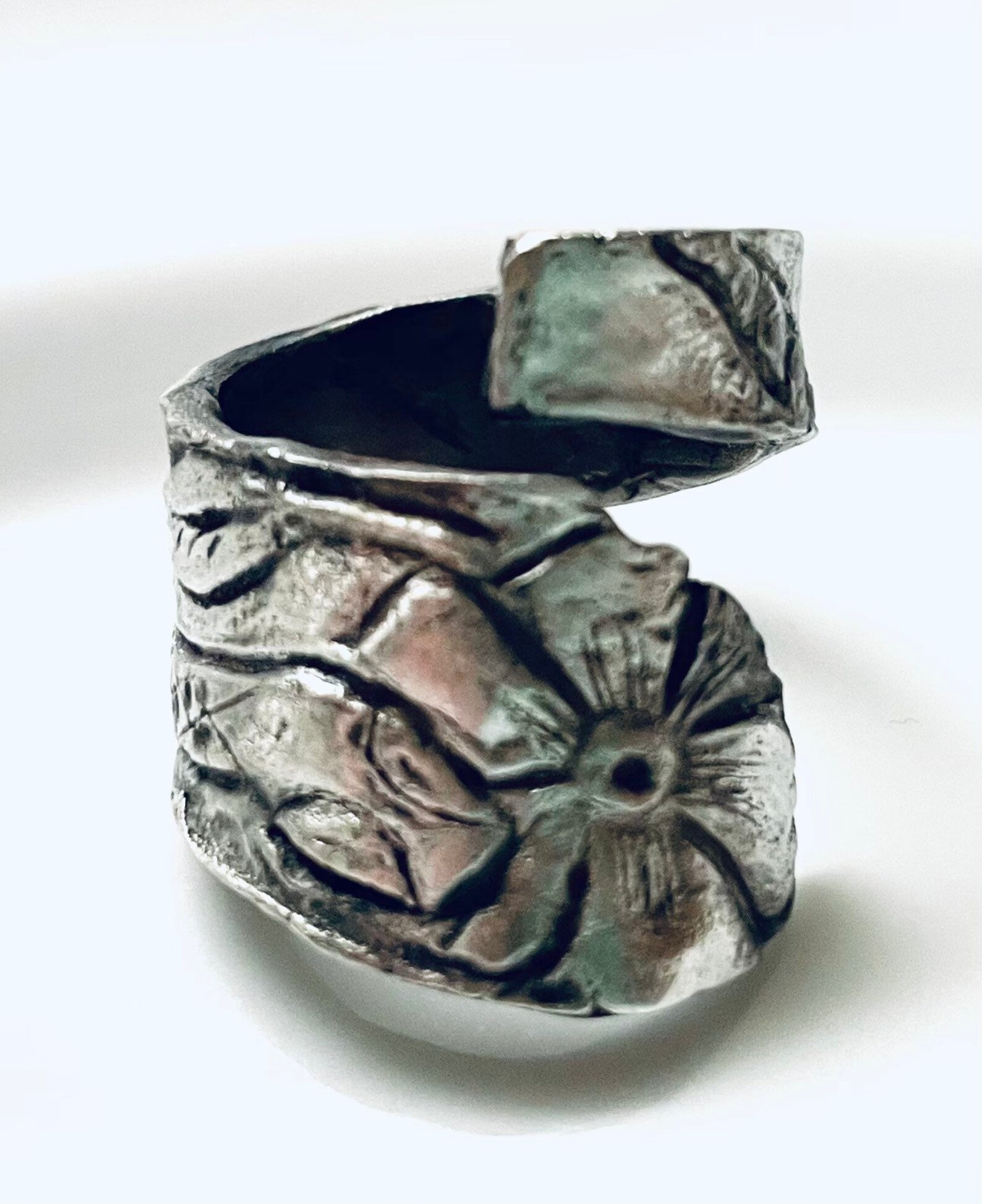 Floral Snake Spoon Ring - Etsy