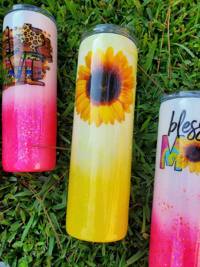 One Custom Tumbler Glitter Flocking Fabulous Flamingo - Etsy