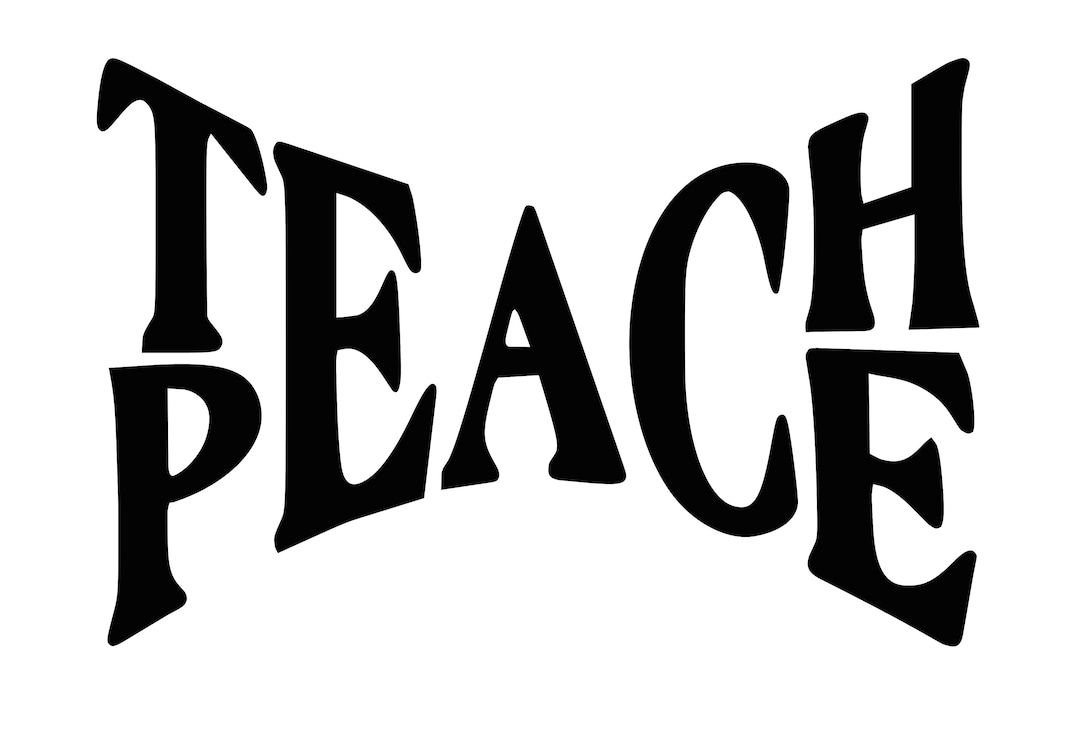 Teach Peace Vinyl Decal - Etsy