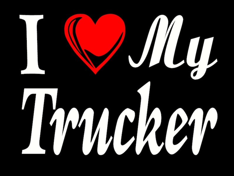 Vinyl Window Decal - I Love My Truck Driver - Etsy