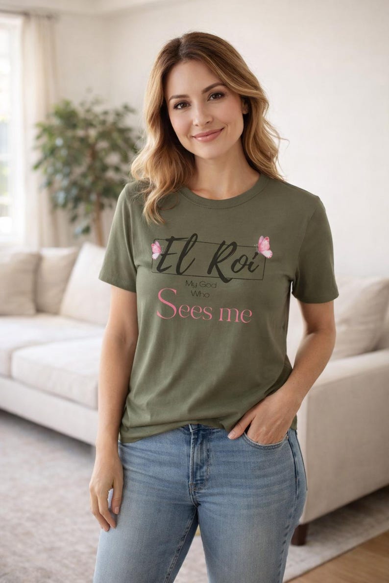 Camiseta El Roi, Camiseta El Dios que me ve, Camiseta de fe cristiana ...
