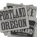 PDX Postcards, Portland, Vintage Letters, Typography, Xmas Gift - Etsy