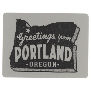PDX Postcards, Portland, Vintage Letters, Typography, Xmas Gift - Etsy