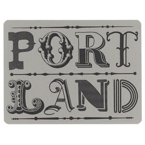 PDX Postcards, Portland, Vintage Letters, Typography, Xmas Gift - Etsy
