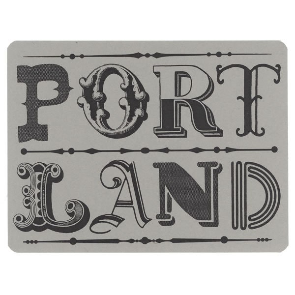 PDX Postcards, Portland, Vintage Letters, Typography, Xmas Gift - Etsy