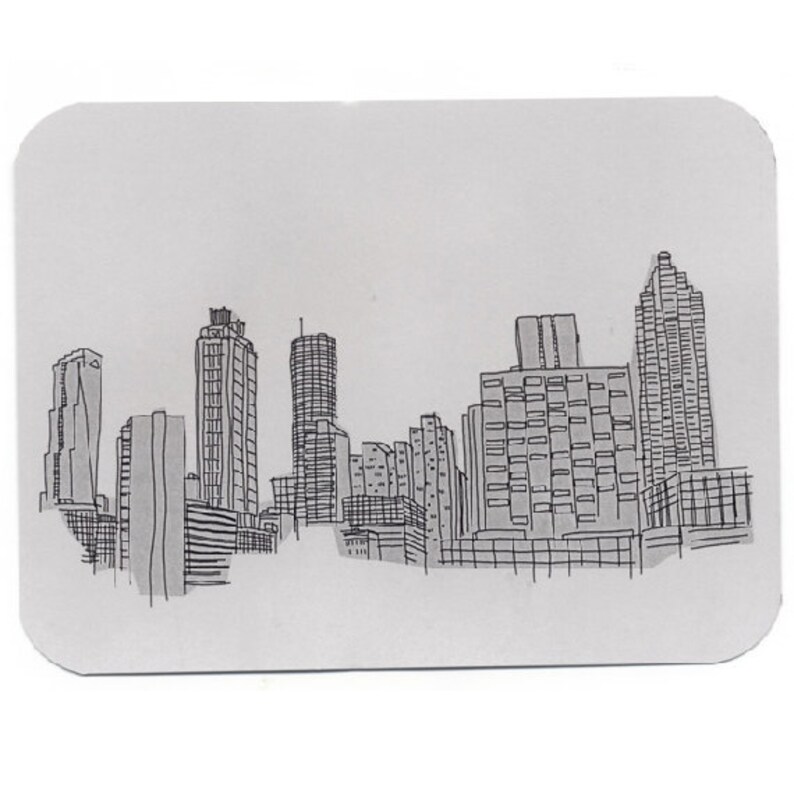 Atlanta Postcards, Landmark Drawings, ATL Buildings, Souvenir, Gifts - Etsy