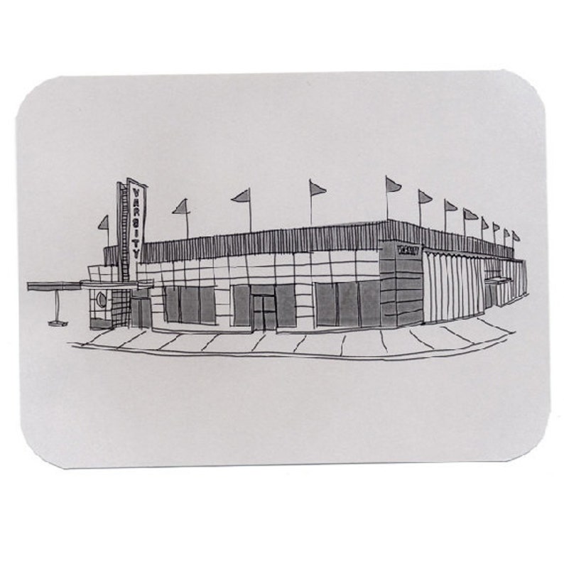 Atlanta Postcards, Landmark Drawings, ATL Buildings, Souvenir, Gifts - Etsy