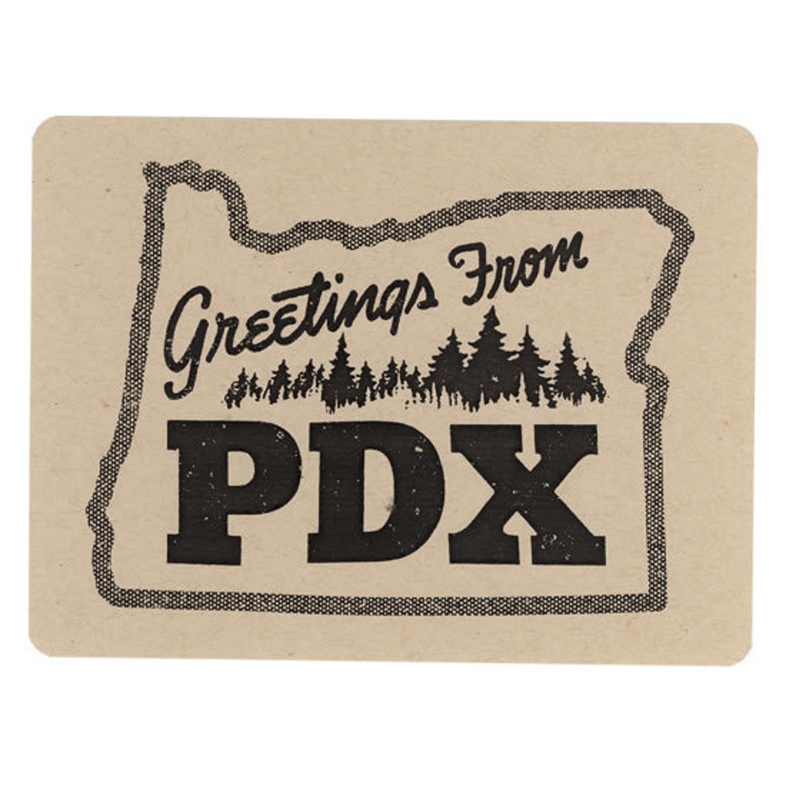 5 Postcards, Portlandia, Vintage Lettering, PDX - Etsy