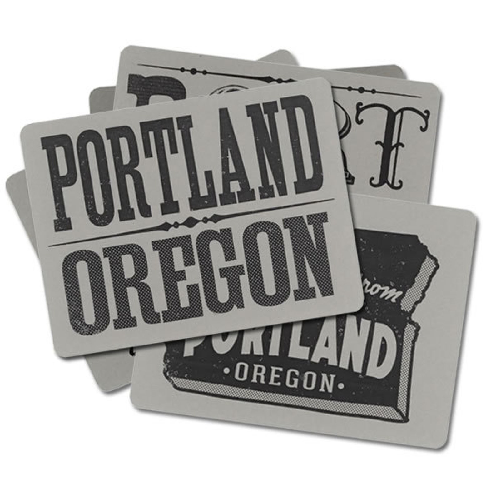 PDX Postcards, Portland, Vintage Letters, Typography, Xmas Gift - Etsy