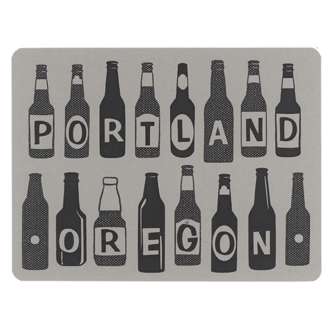 5 Hipster Portland Postcards Set, PDX, Retro Fonts, Holiday - Etsy