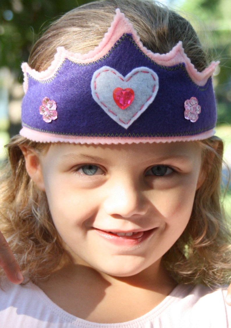 Felt Princess Crown-perfect Christmas Gift-heart Flower Crown-customize ...