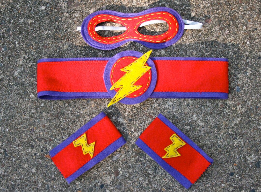 Superhero Mask/cuffs/belt-customize- Superhero Accessory-superhero ...