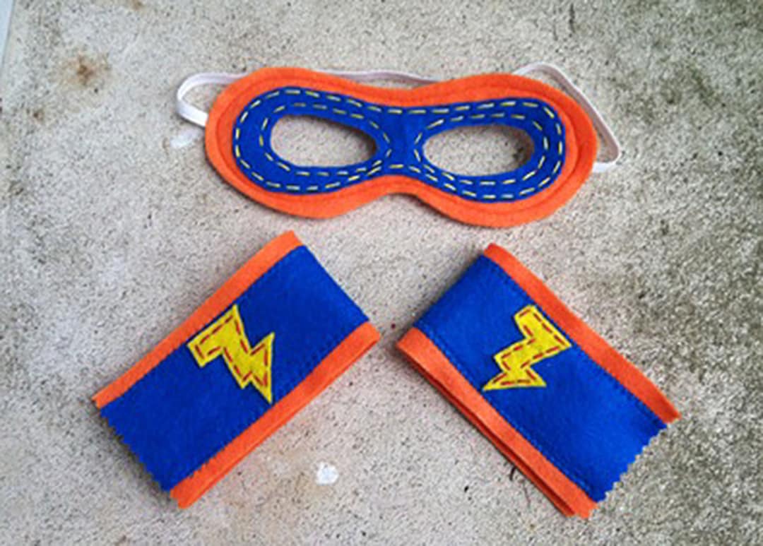 Superhero Mask and Cuffs - Etsy
