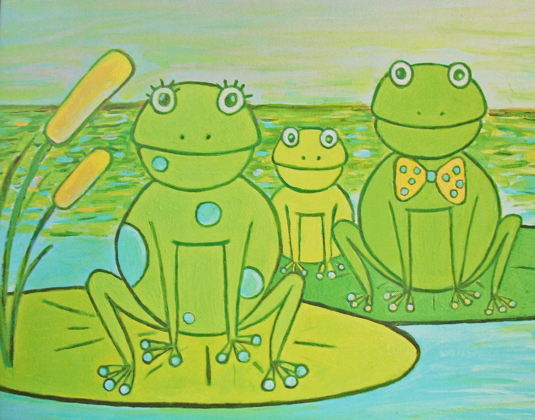 Frog Family - Nursery Print - Etsy