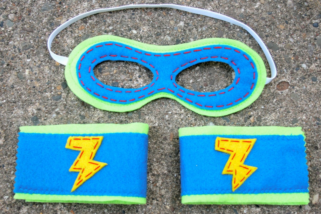 Christmas Superhero- Turquoise Superhero Mask and Cuffs-superhero ...