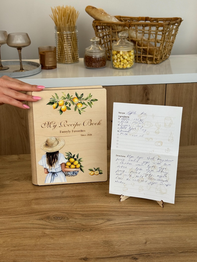 Wooden Recipe Binder Personalized, Bridal Shower Gift for Bride ...