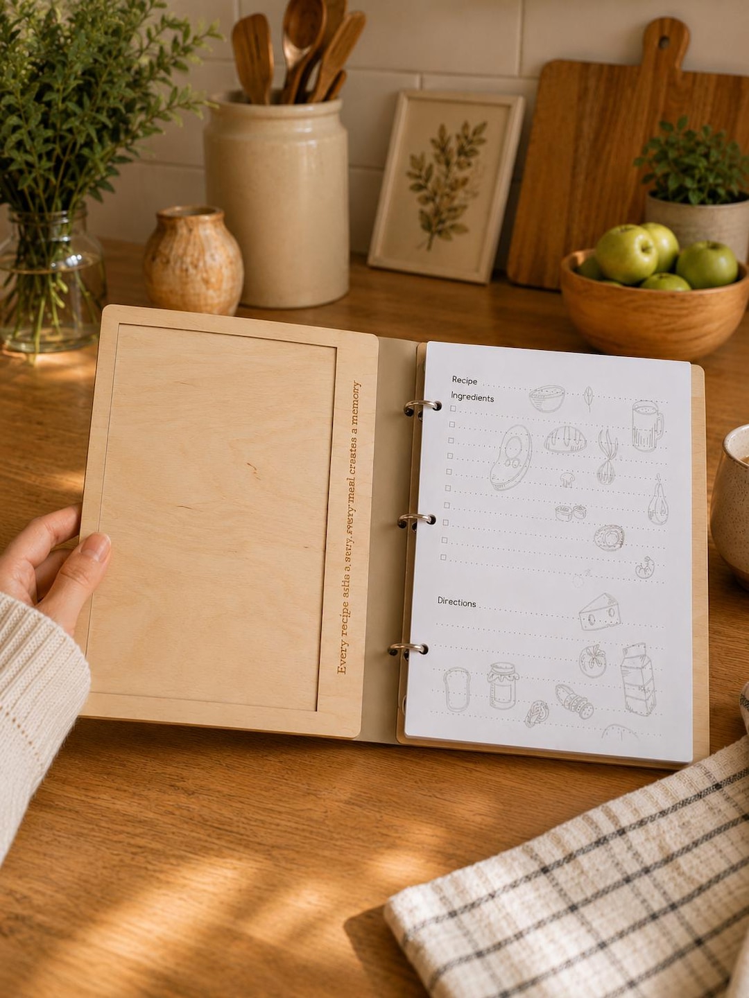 Wooden Recipe Binder Personalized, Bridal Shower Gift for Bride ...