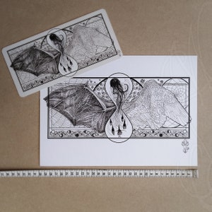 Art Print Affiche Poster - Martinefa's Drawing "amor Fati" (latin ...