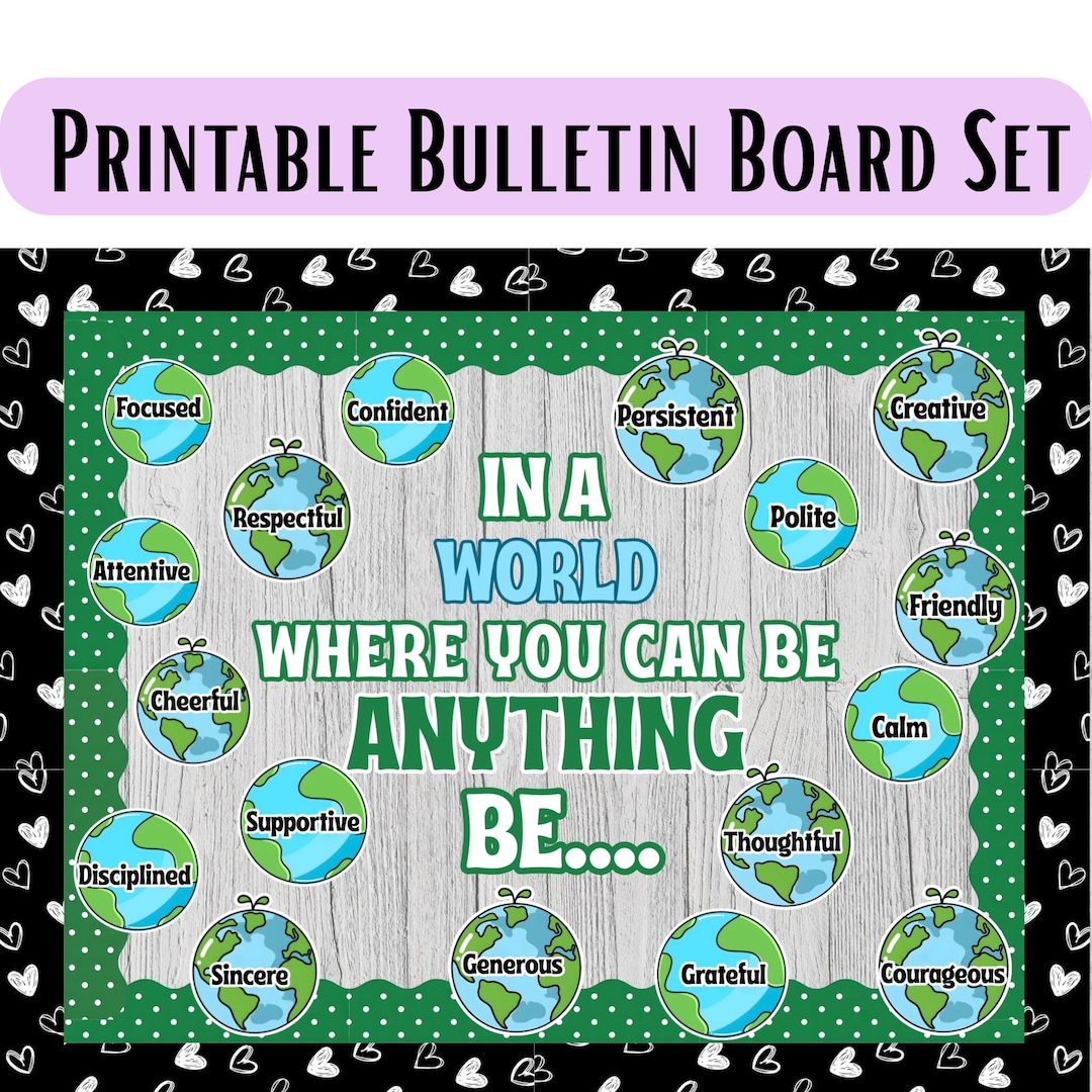 Earth Day Motivational Bulletin Board Kit, Inspirational Class ...