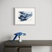 Indigo Sails, Original Watercolor Abstract a Indigo Colored Watercolor ...