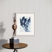 Indigo Sails, Original Watercolor Abstract a Indigo Colored Watercolor ...