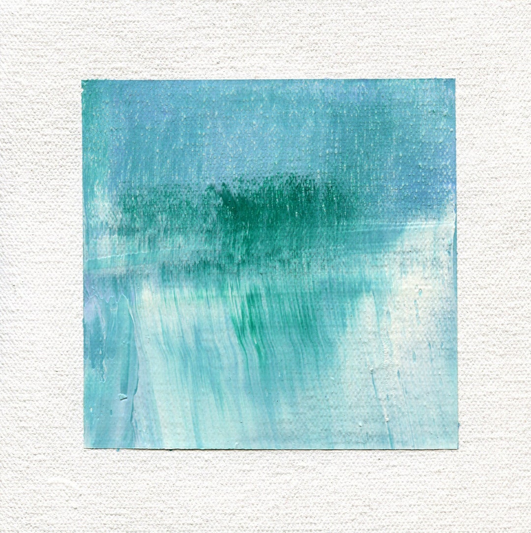 Rain on My Face, Original Oil Painting Abstract Expressionism in Muted ...