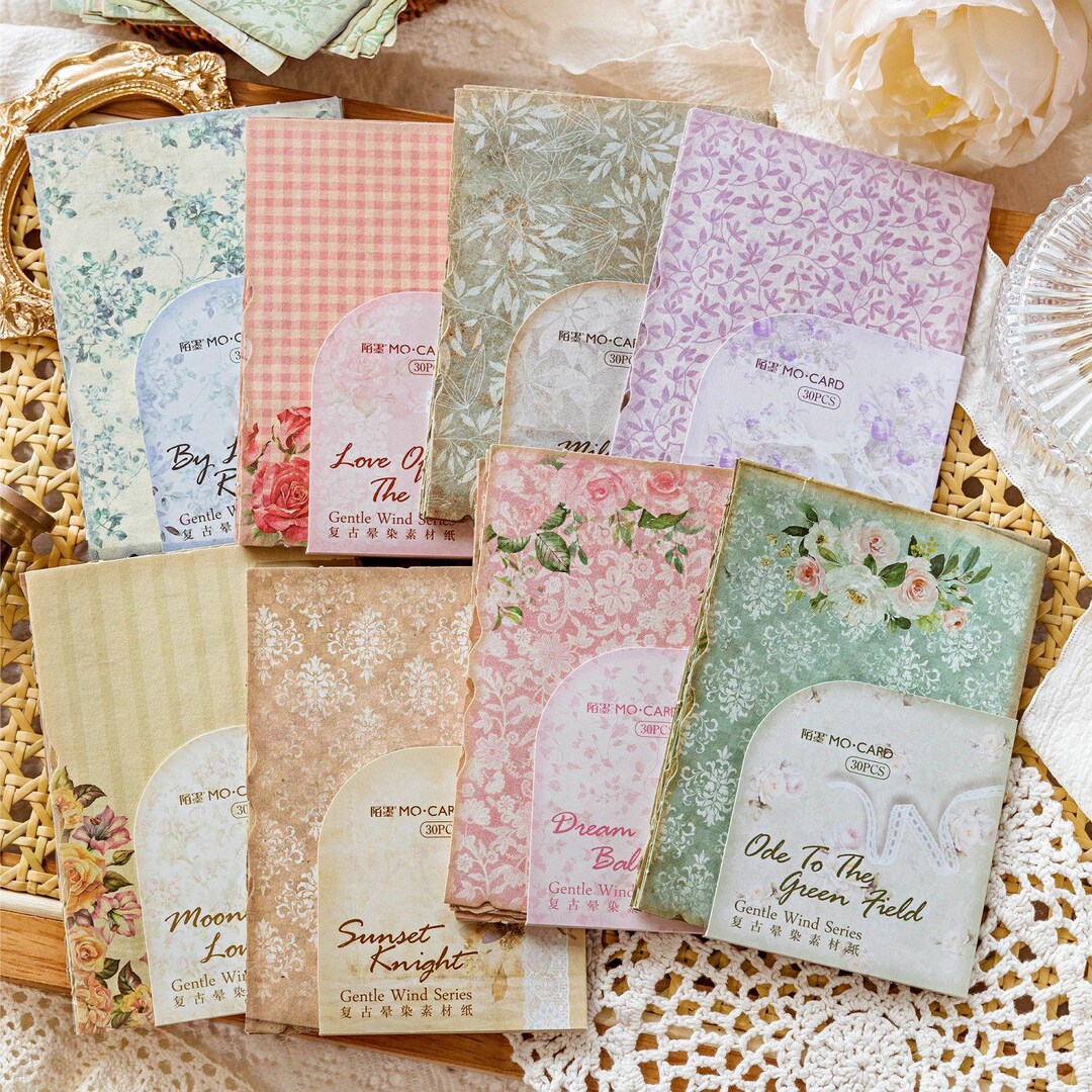 Vintage Ephemera Paper Pack, Background Paper for Junk Journaling ...