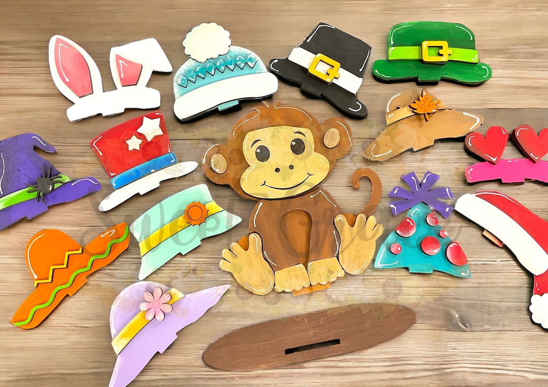 Monkey Decorations, Seasonal Decor, Cute Monkey Gift, Monkey Decor ...