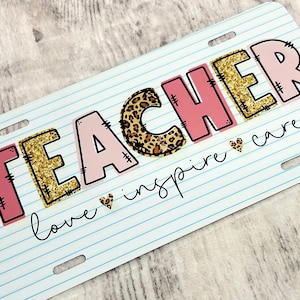 Teacher License Plate, Teacher Car Tags, Teacher Car Accessories ...